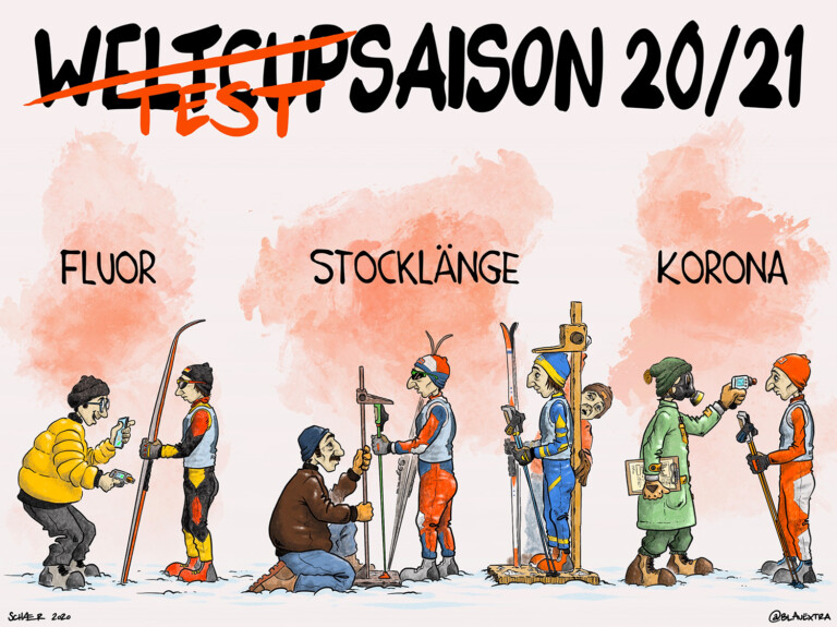 Cartoon: Testsaison 2020/2021 - xc-ski.de Langlauf