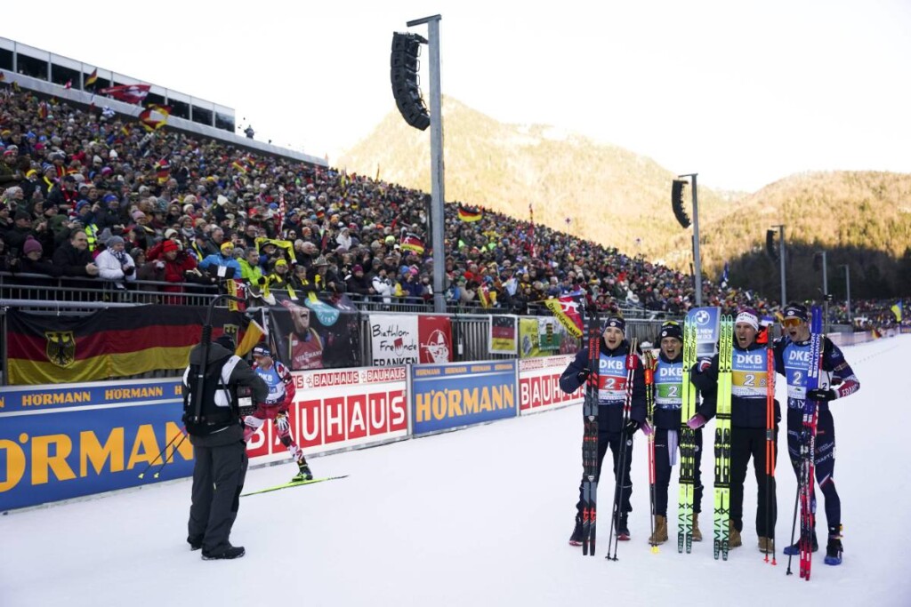 Fabien Claude (FRA), Oscar Lombardot (FRA), Quentin Fillon Maillet (FRA ...